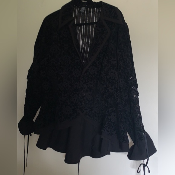 Jackets & Coats | Nightmare Before Christmas Jack Skeleton Black Velvet ...